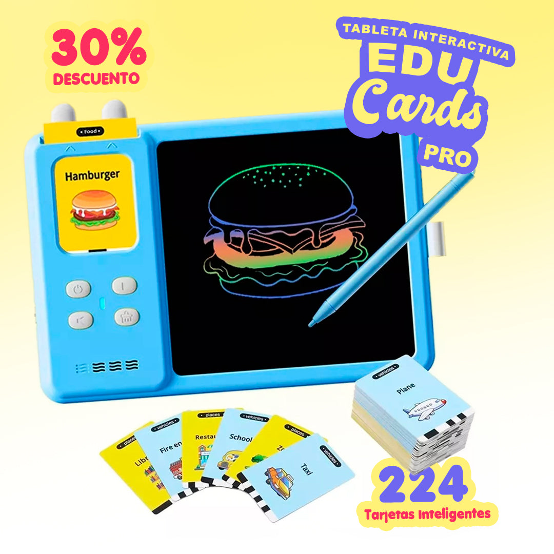 EDU-CARDS PRO 📒 | Tableta LCD con Tarjetas Audibles – Mummy Tienda Infantil